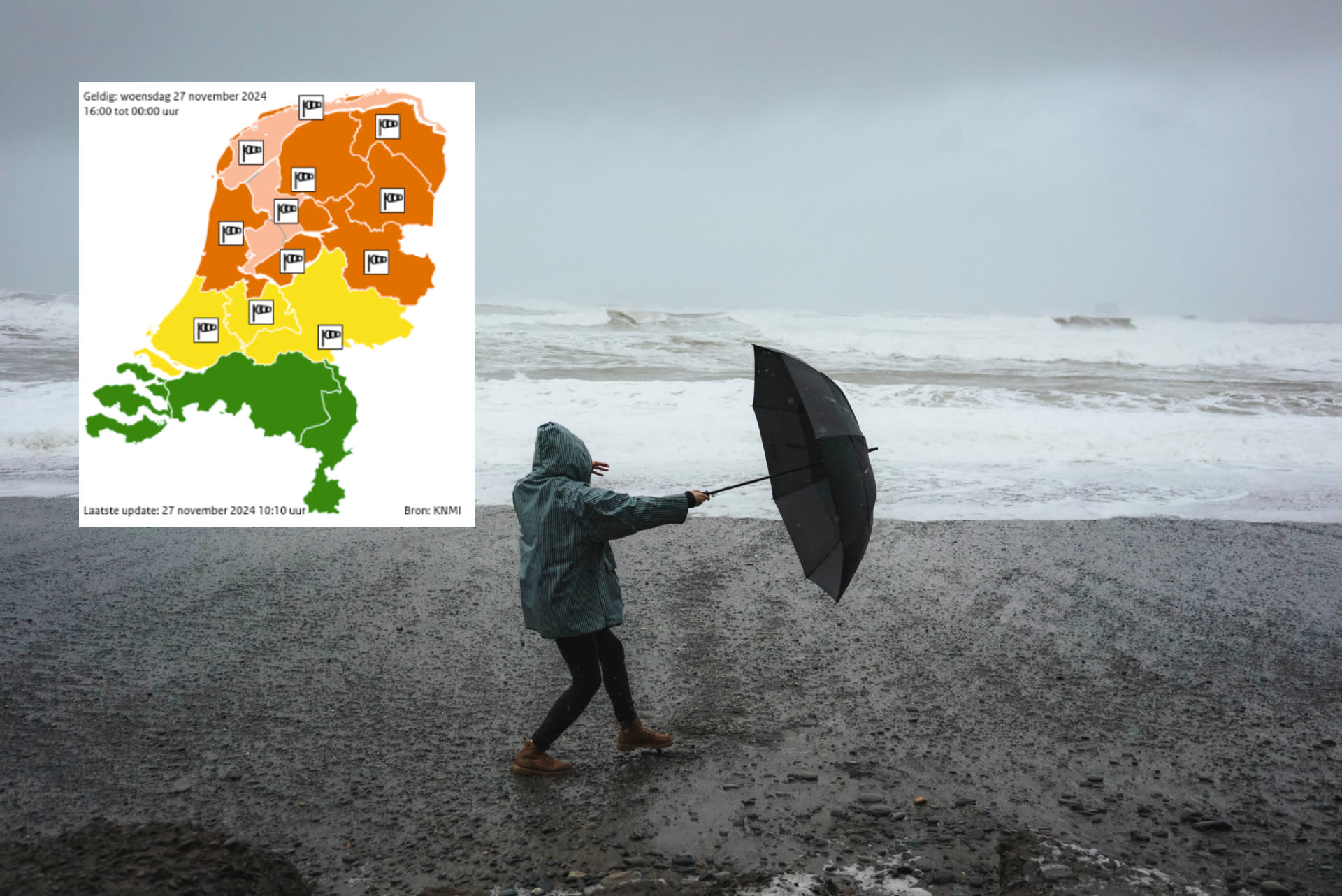Pas op, code oranje voor storm: op deze tijd en plekken kun je overlast ...