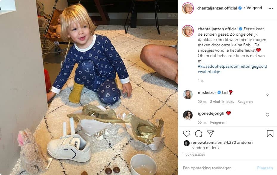 Chantal Janzen beleeft bijzonder moment met zoontje Bobby | Shownieuws