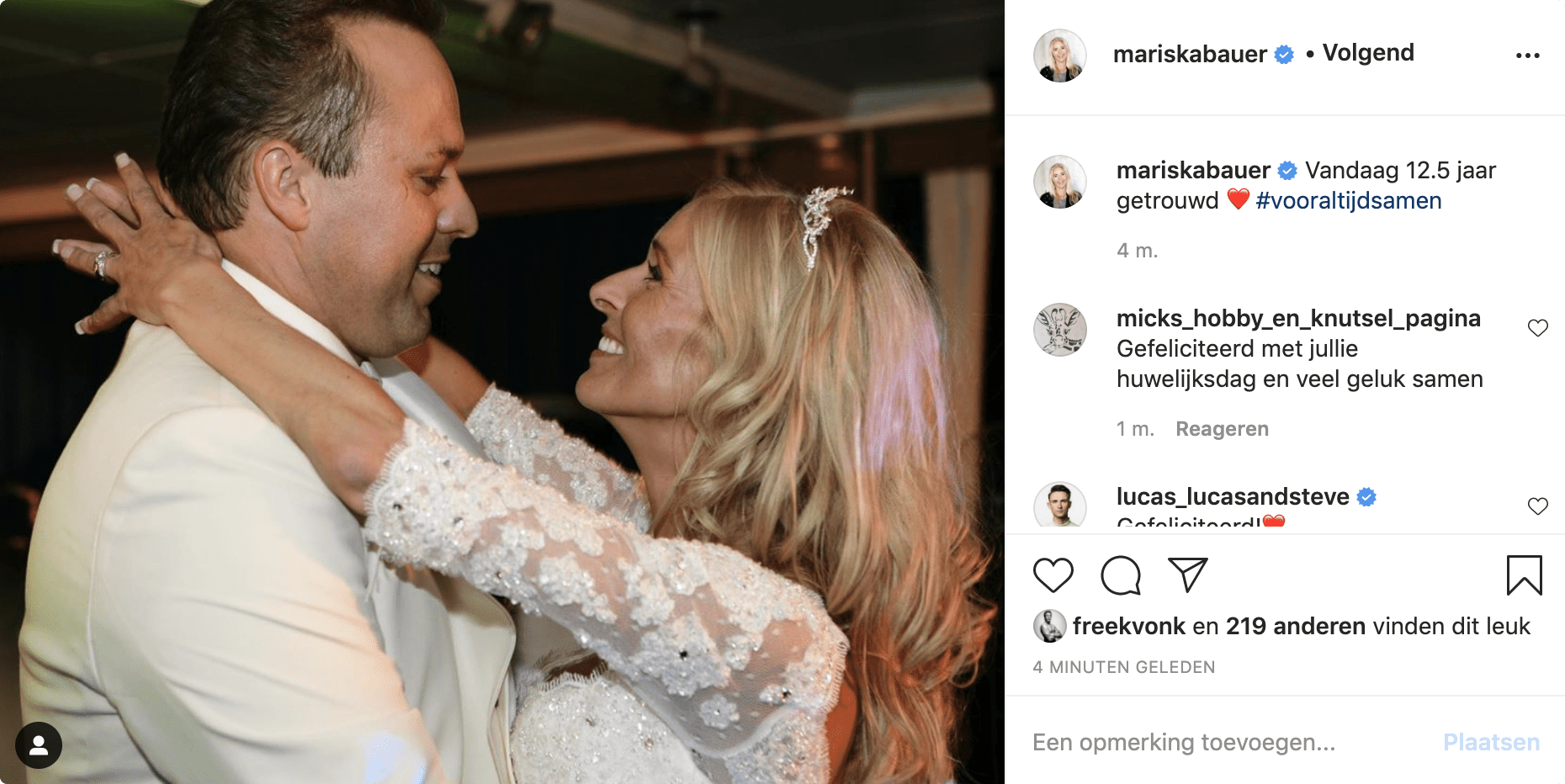 ZIEN: Frans en Mariska Bauer vieren de liefde! | Shownieuws
