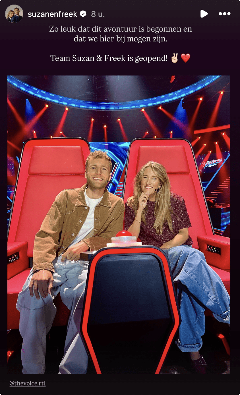 Suzan en Freek schitteren op de bekende The Voice-stoelen – Sturm Der ...