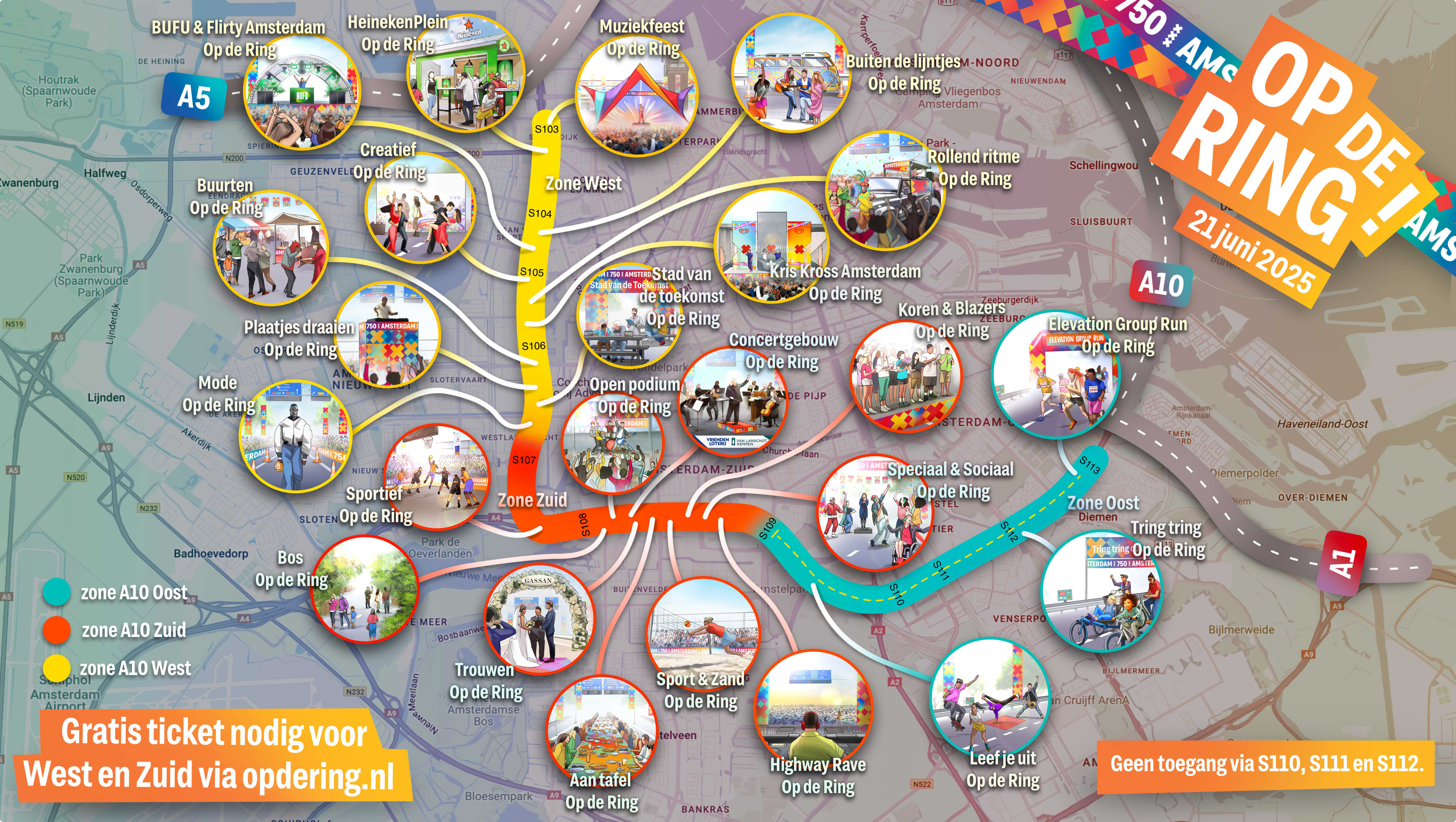 Stormloop op gratis tickets voor A10-feest, voor bizarre prijzen op Marktplaats en X | Hart van ...