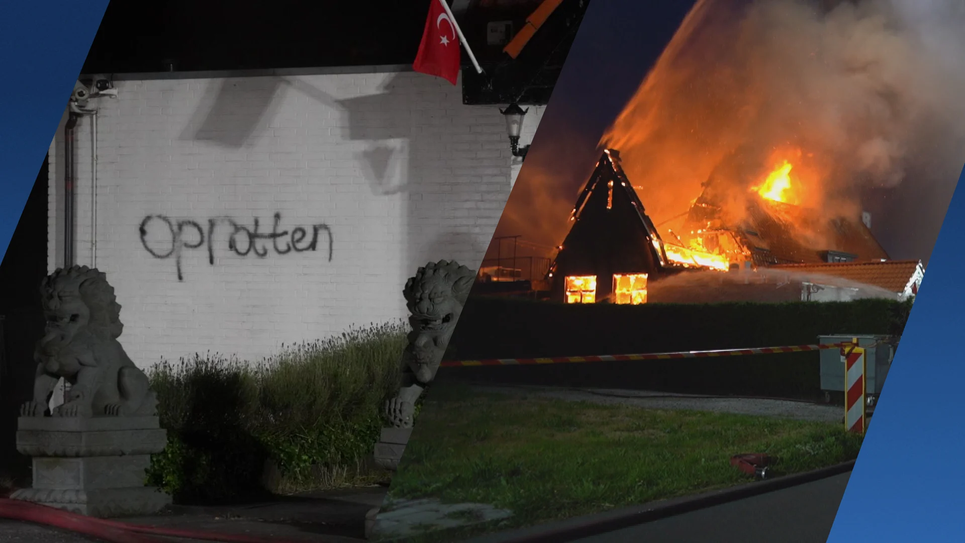 Zeer grote brand in restaurant Wijdenes, 'verontrustende' leuzen op ...