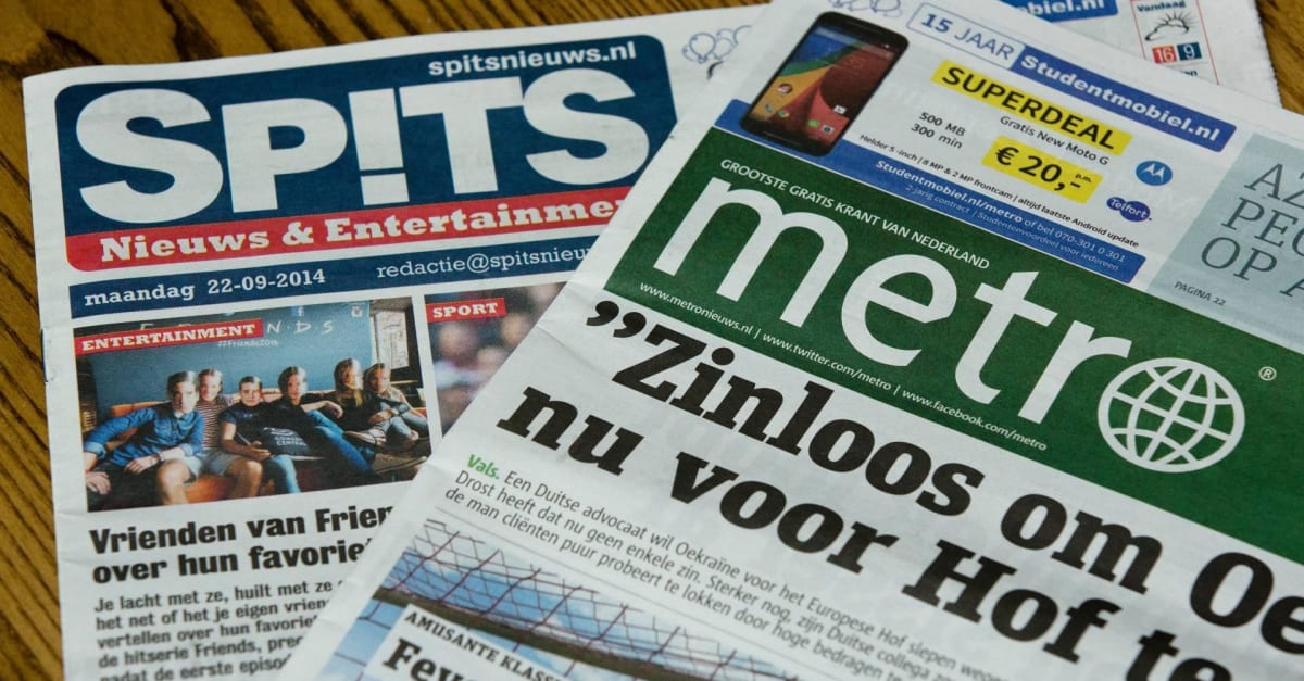 Metro keert niet meer terug als papieren krant op stations | Shownieuws