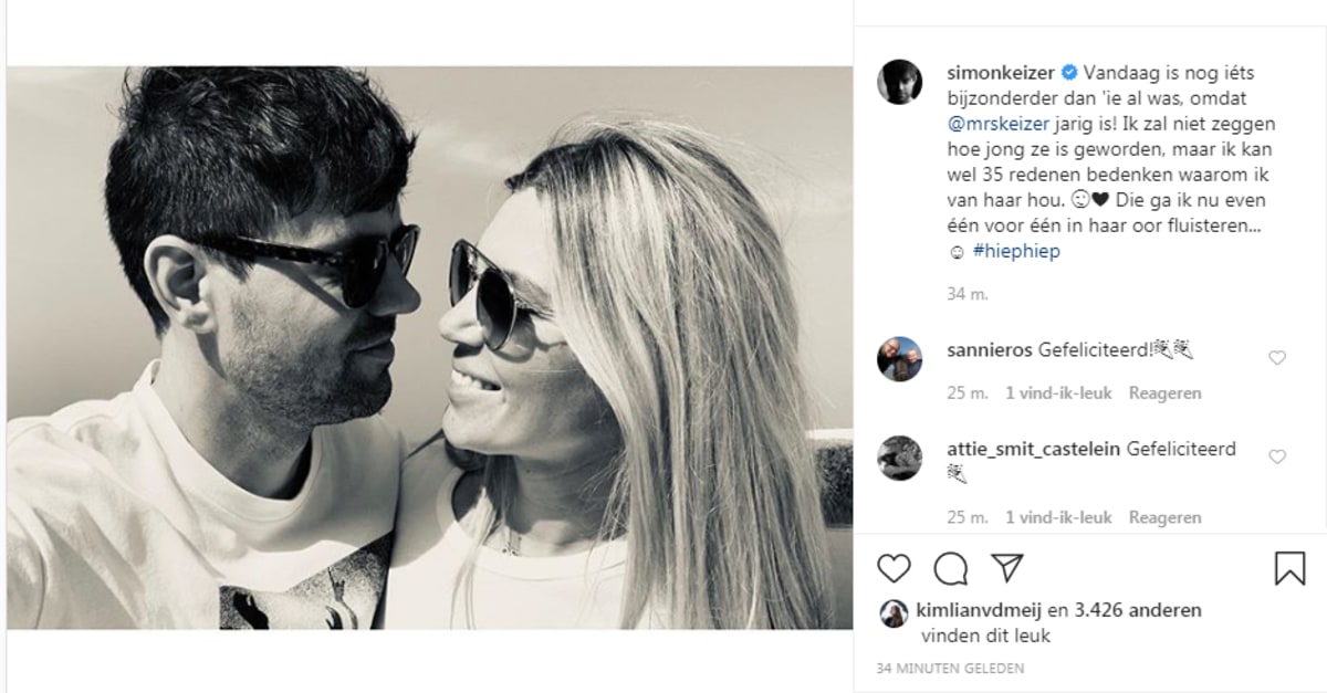 Simon Keizer deelt prachtige ode aan zijn vrouw | Shownieuws