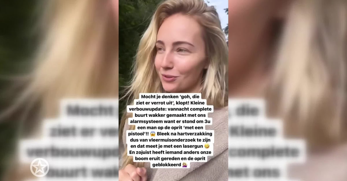 Kelly Weekers geschrokken door man met 'pistool'