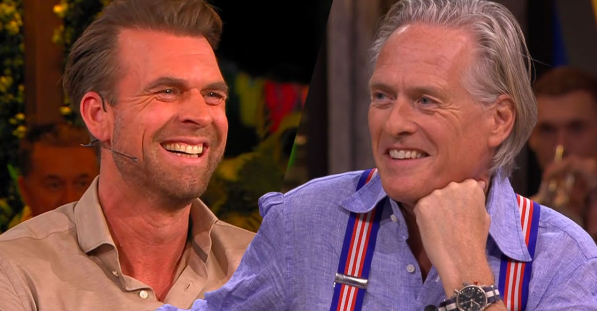 Jort Kelder en Rutger Castricum woensdag aan tafel bij De Oranjezomer ...