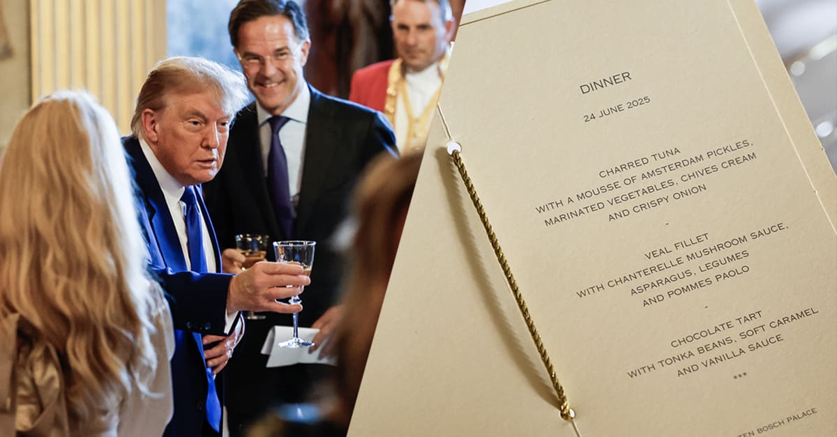 Zien: Dit stond er op het menu tijdens het NAVO-diner met de ...