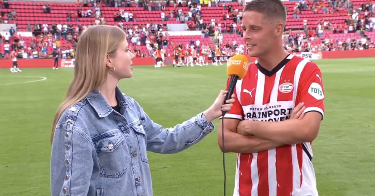 Video: Noa Vahle vraagt Joey Veerman naar toekomst bij PSV: 'Je begint te lachen, dus ...