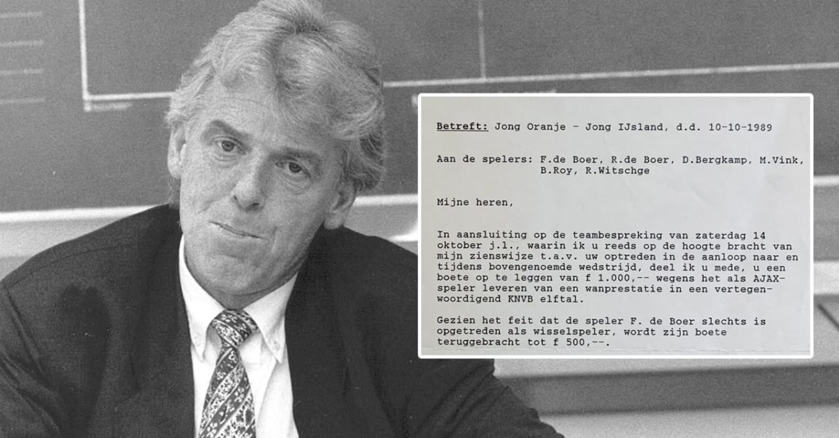 Marciano Vink deelt geweldige brief van Leo Beenhakker na wanprestatie ...