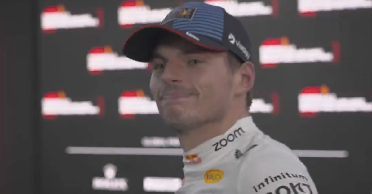 Video: Max Verstappen loopt weg tijdens interview na vraag over zijn FIA-taakstraf | Vandaag Inside
