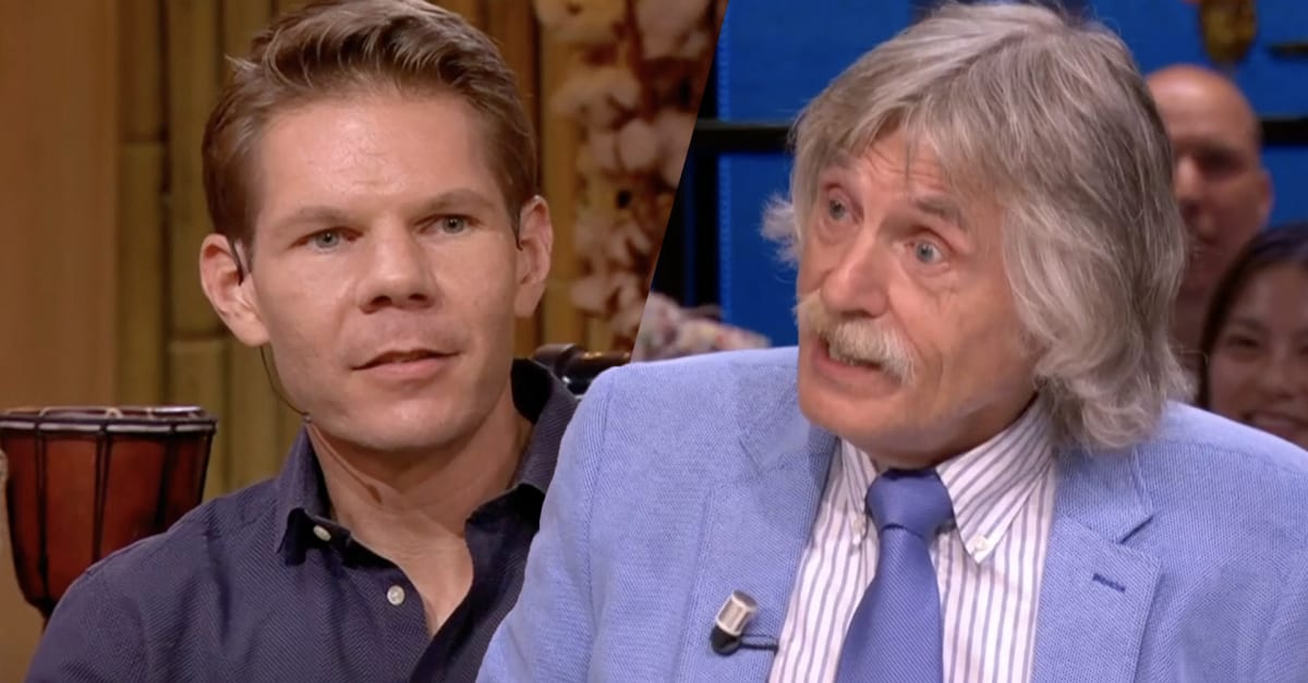 Johan Derksen spreekt Victor Vlam berispend toe: 'Daar heeft hij geen ...