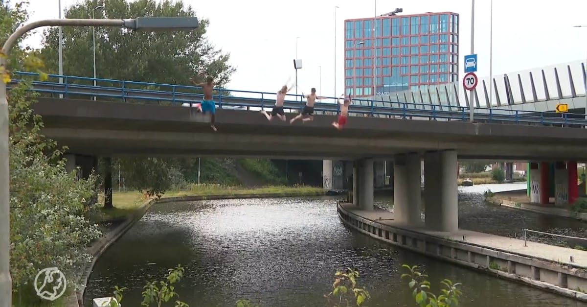Van een brug springen in deze hitte: dat mag dus helemaal niet