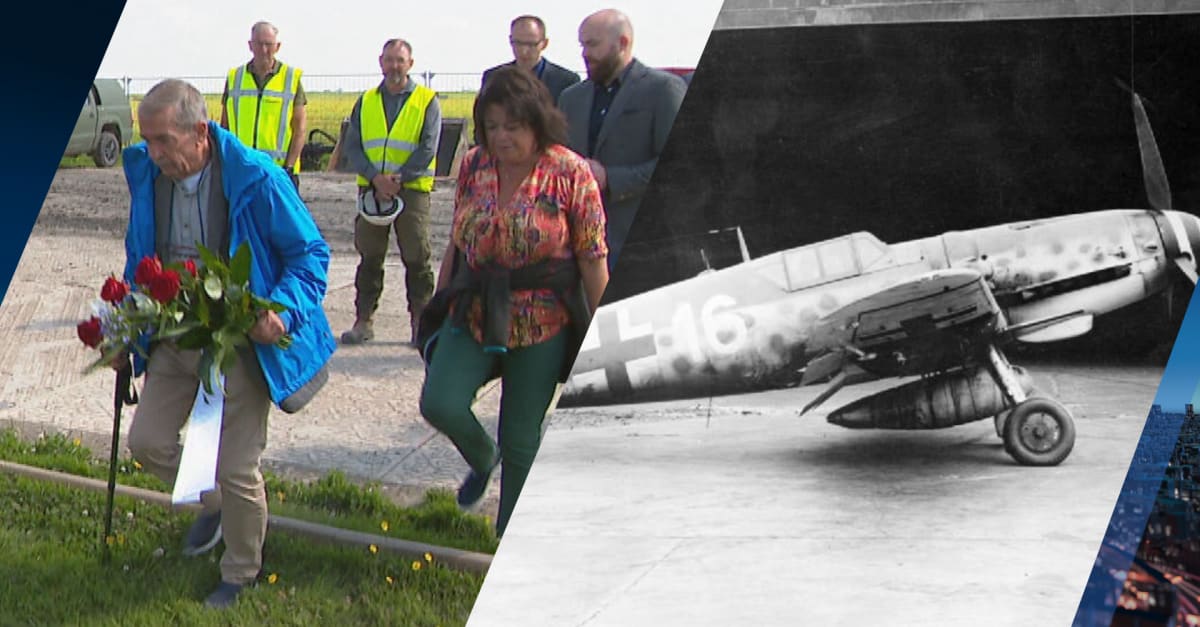 Duits jachtvliegtuig met lichaam in bijzijn nabestaanden geborgen in ...