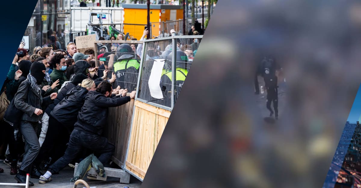 Politie deelt beelden van ammoniakgooier bij UvA-protest | Hart van ...