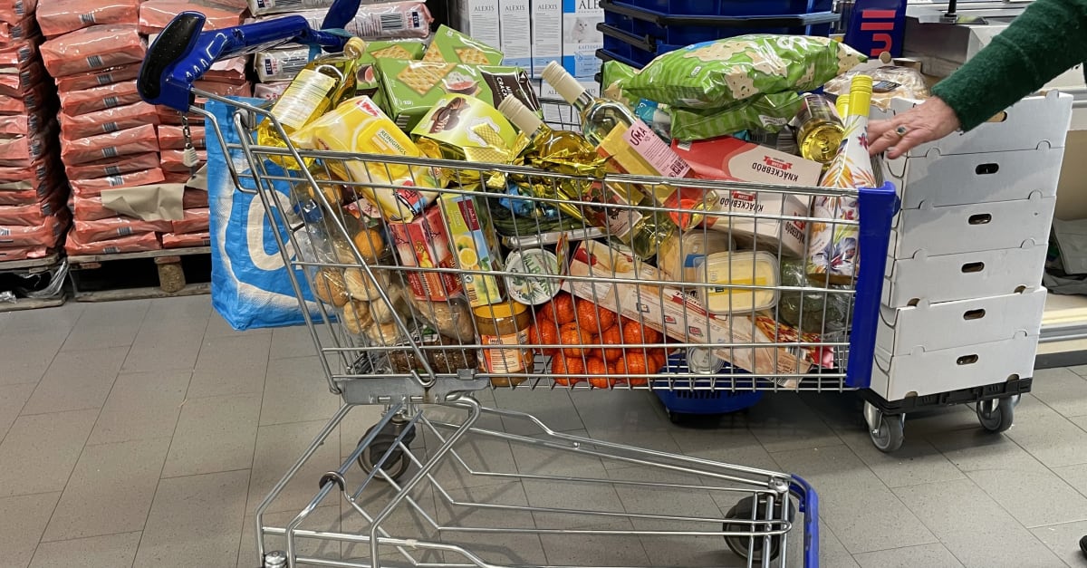 Dieven lopen zonder te betalen met volle winkelwagen supermarkt uit ...