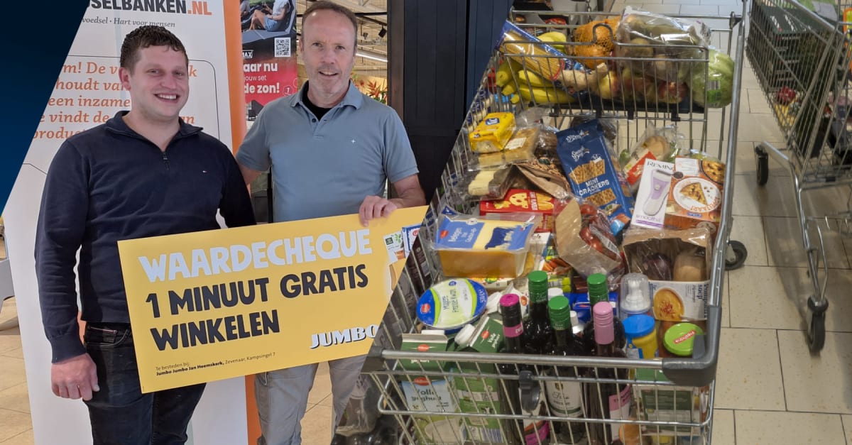 Paul wint minuut gratis winkelen, maar geeft hem aan voedselbank | Hart ...