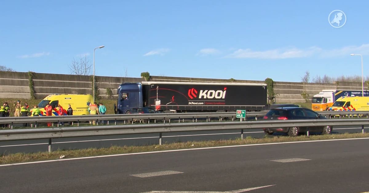 Snelweg A73 afgesloten na botsing tussen spookrijder en vrachtwagen