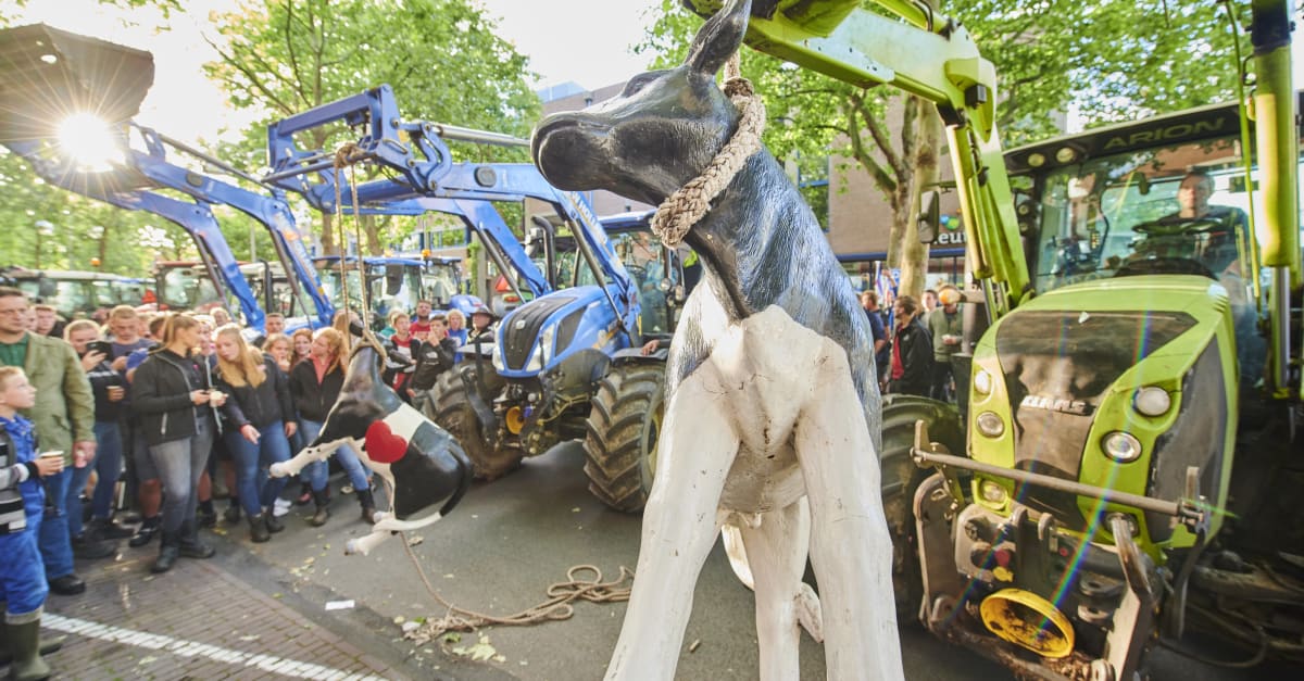 Vijftig boeren wachten CDA-prominenten op bij de Jaarbeurs in Utrecht ...