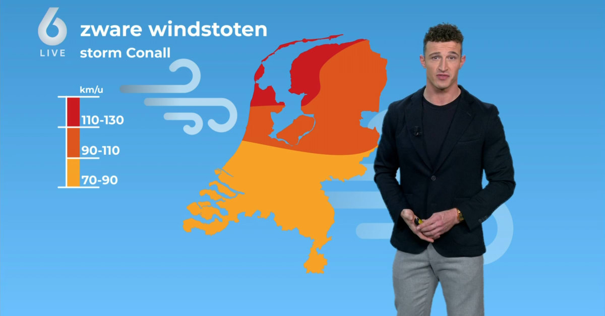 KNMI schaalt op naar code oranje: storm Conall raast vanavond over ...