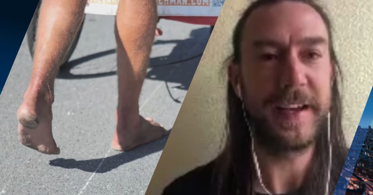 Extreme recordpoging: Anton start tocht van 5000 kilometer op blote voeten | Hart van Nederland