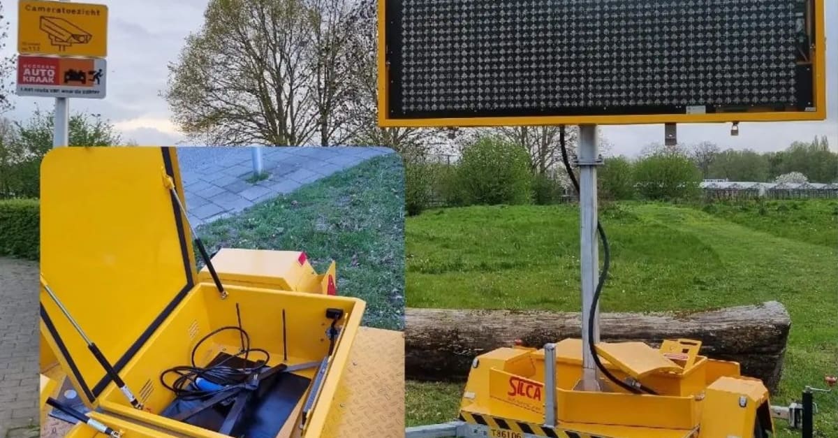 Accu matrixbord dat waarschuwde voor diefstal gestolen in Utrecht ...