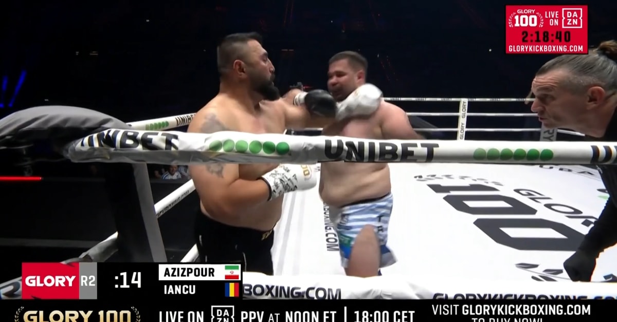 Glory Kickboxing: Iraj Azizpour overleeft de rake klappen van Ionut Iancu