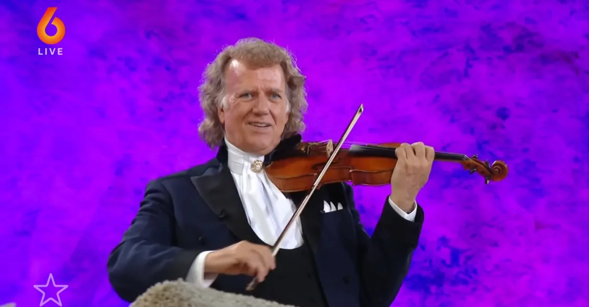 André Rieu repeteert voor Vrijthof-concerten in nieuwe studio