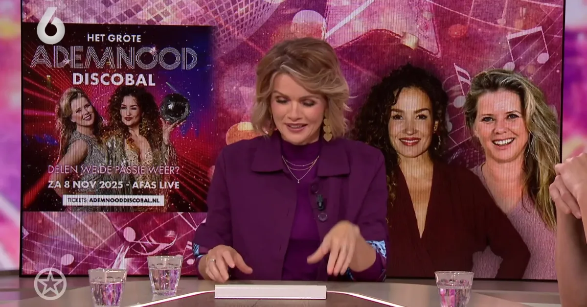 Katja Schuurman & Babette van Veen op Het Grote Ademnood Discobal