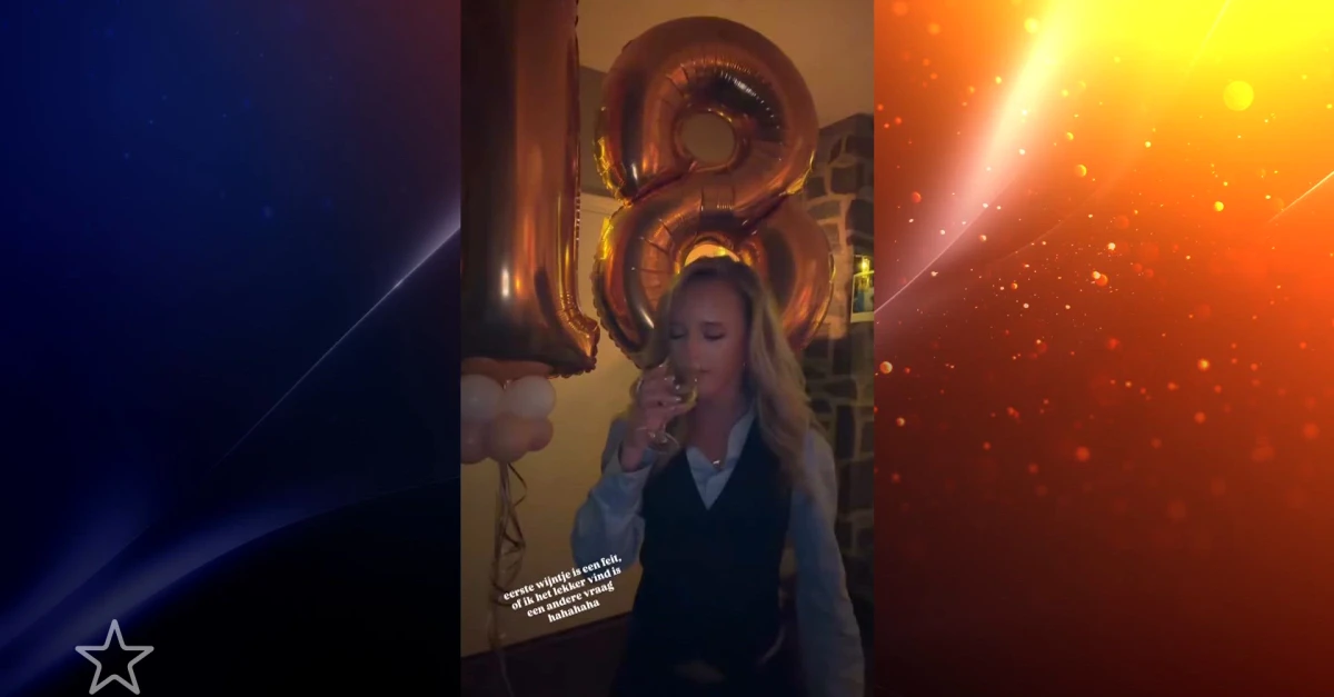 Emma Kok viert 18de verjaardag en doet gelijk iets wat nu eindelijk mag ...