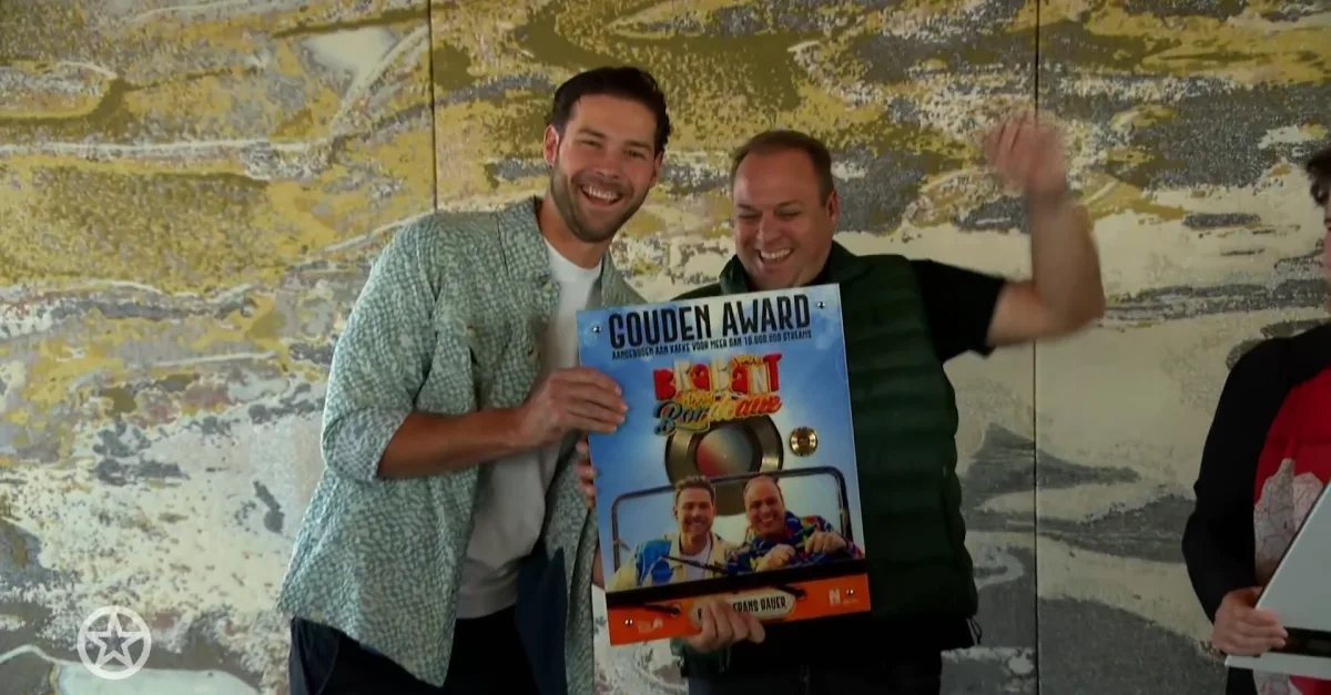 Frans Bauer en Kafke ontvangen gouden plaat voor Brabant naar Bordeaux