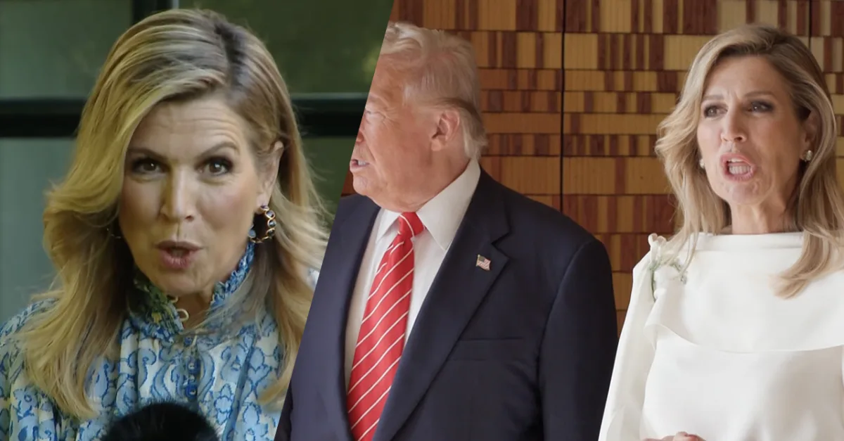 Video: Koningin Máxima reageert op vermeende imitatie van Donald Trump ...