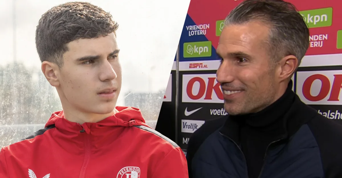 Trotse Robin van Persie over zijn zoon: ‘Hij heeft maar één droom, doorbreken bij Feyenoord ...
