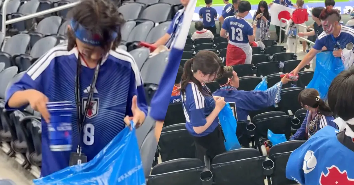 Video: Japanse supporters ruimen afval op na wedstrijd tegen Oranje ...