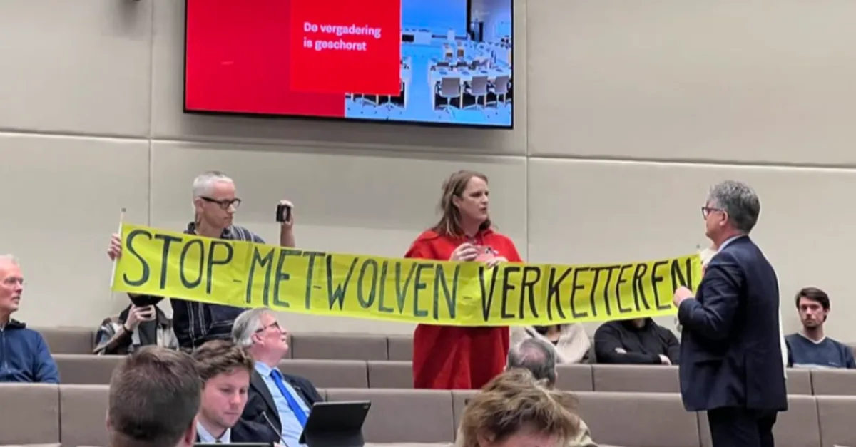 Vergadering provincie Utrecht onderbroken door protest tegen doden wolf ...