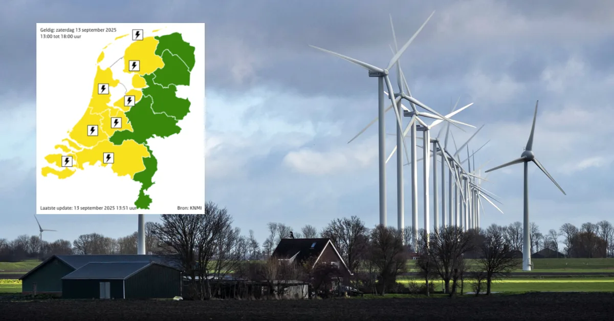 Code geel: KNMI waarschuwt voor onweer en harde windstoten | Hart van Nederland
