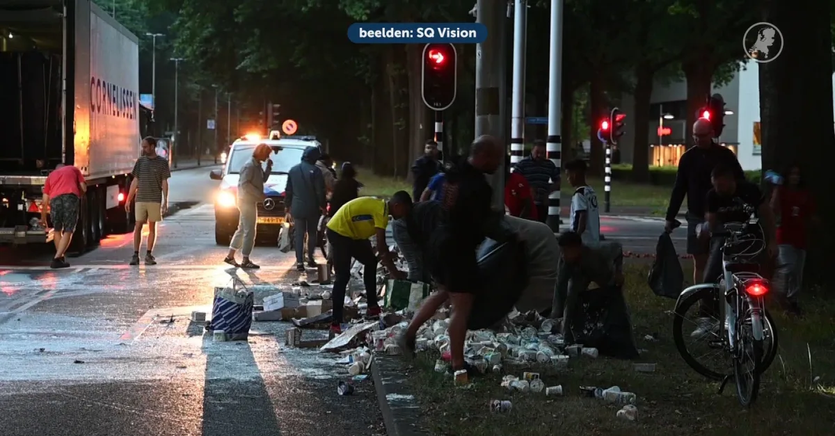 Hart van Nederland - Late Editie: Straat vol vla, yoghurt en boter ...